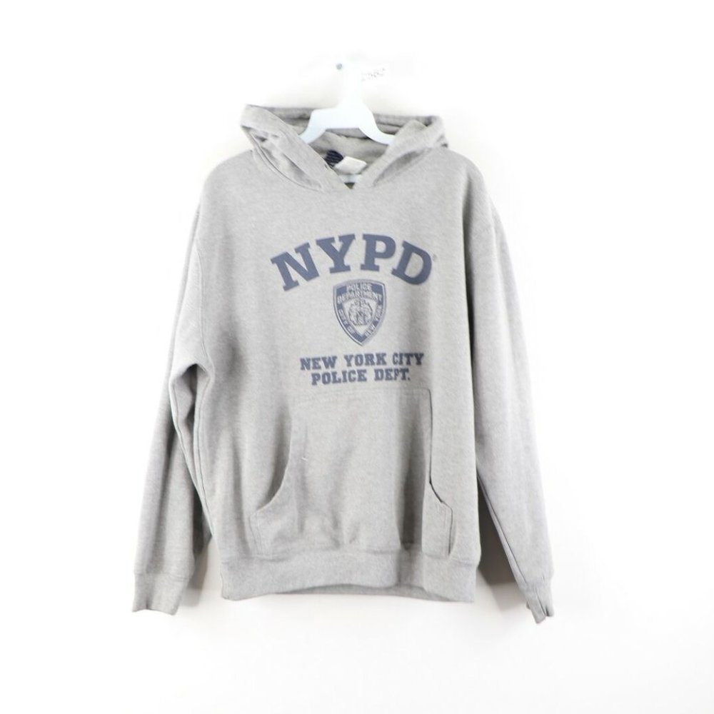 Vintage New York Police Department Faded Hoodie - Gem